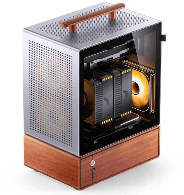 JONSBO T7 Micro ATX PC Case, Aluminum Chassis, with Multifunctional ...