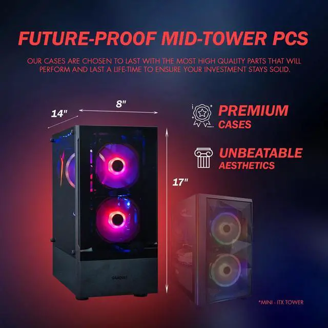 Gigatech Gaming Titan 5 Gaming PC Desktop Bundle - AMD Ryzen 5 9600X ...