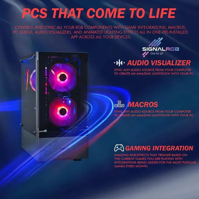 Gigatech Gaming Titan 5 Gaming PC Desktop Bundle - AMD Ryzen 5 9600X ...