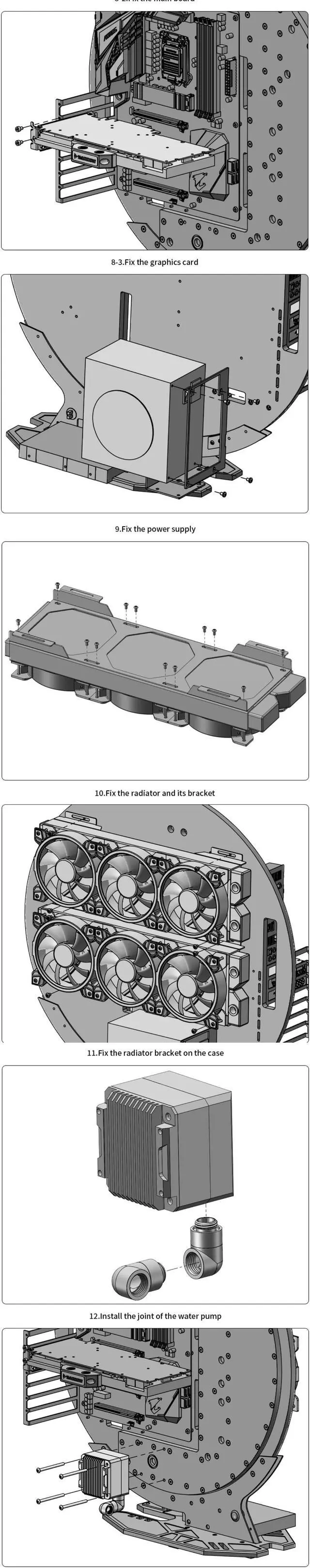 Barrowch STAR1 Series Circular Water Cooling Case, Limited Edition, PC ...