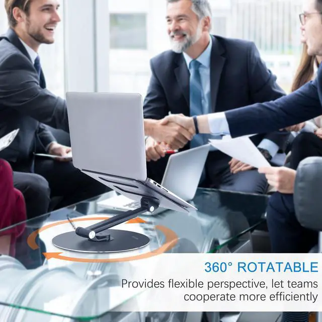 Standing Laptop Stand for Desk Adjustable Height Angle Swivel Laptop ...