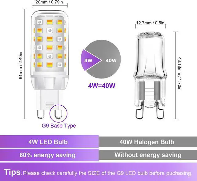 LEDEPLY WiFi G9 Smart Bulb, RGBCW, 3.5W=40W, Compatible with Alexa ...