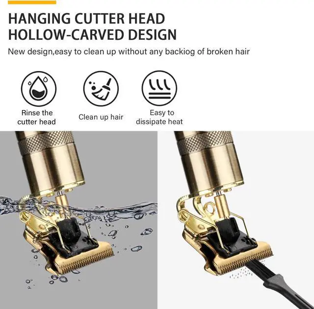 DOTSOG Hair Clippers for Men,Cordless Hair Trimmer Waterproof T-Blade ...