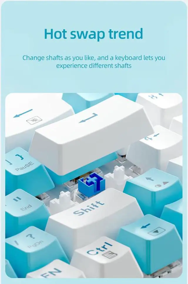 IPASON PC Mechanical Gaming Keyboards - 7-Color LED Backlit Mechanical ...