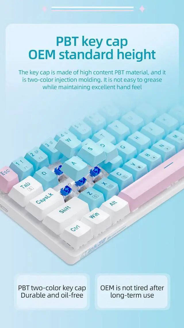 IPASON PC Mechanical Gaming Keyboards - 7-Color LED Backlit Mechanical ...
