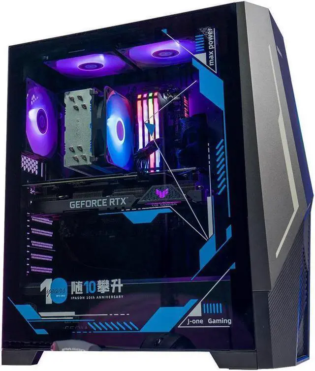 IPASON Gaming PC Desktop Intel Core i7 13th Gen 13700F , NVIDIA RTX 3070TI , 1TB NVME SSD+2T HDD ...