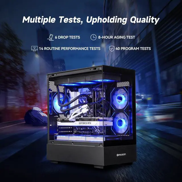 IPASON Gaming Desktop, intel U7 265K, NVIDIA RTX4070 Super, 32GB DDR5 RAM, 1TB M2 NVMe, Z890M ...