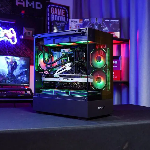 IPASON Gaming Desktop, intel U7 265K, NVIDIA RTX4070 Super, 32GB DDR5 RAM, 1TB M2 NVMe, Z890M ...