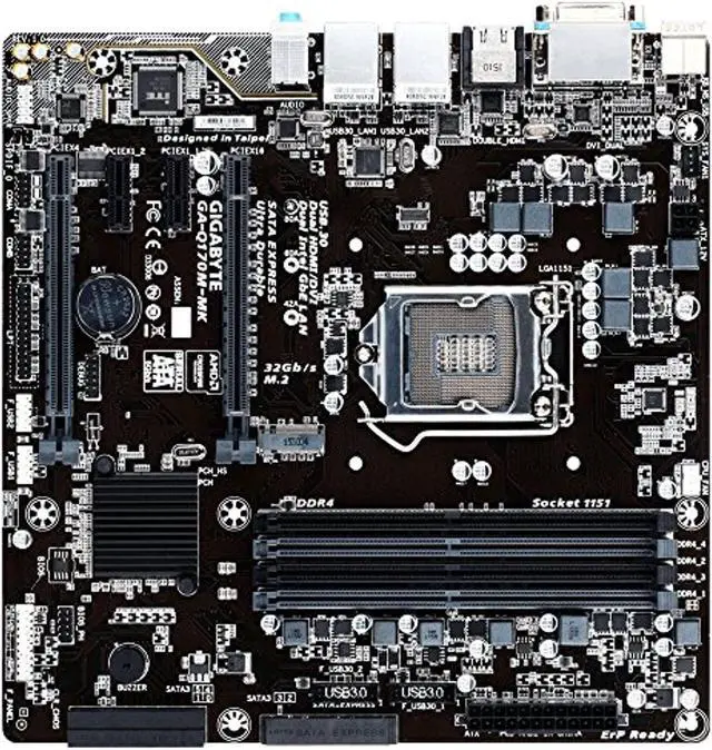 Gigabyte Ultra Durable GA-Q170M-MK Desktop Motherboard - Intel Q170 Chipset - Socket H4 LGA-1151 ...