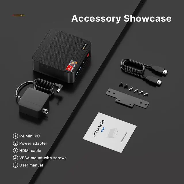 BOSGAME P4 Plus Gaming Mini PC Dual LAN, AMD Ryzen 7 5825U 32GB DDR4 ...