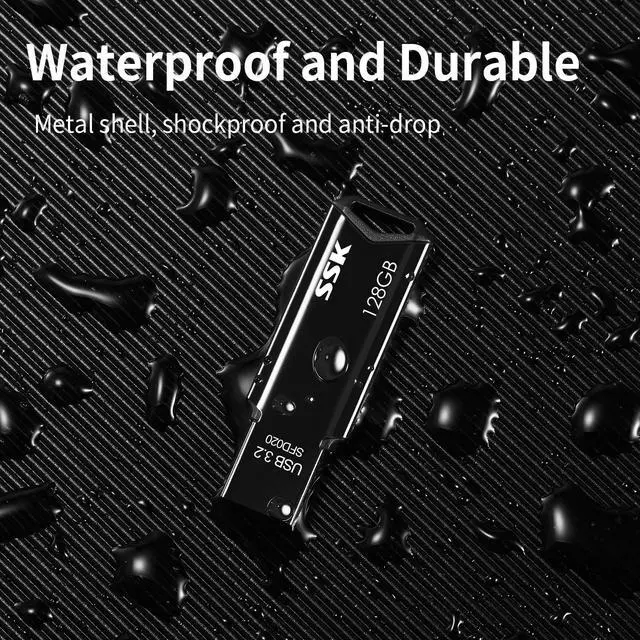 SSK 128GB USB Flash Drive Memory Stick, USB 3.2/3.0 High Speed Thumb ...