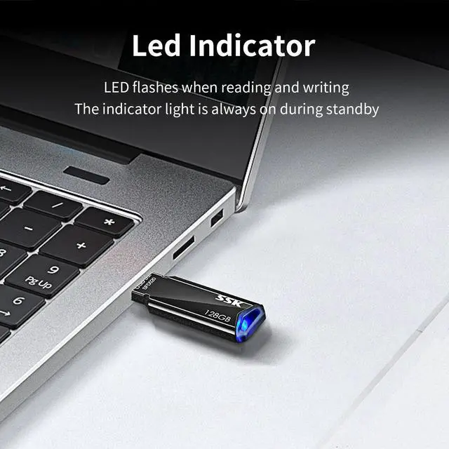 SSK 128GB USB Flash Drive Memory Stick, USB 3.2/3.0 High Speed Thumb ...