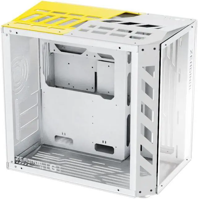 YESTON* Zeaginal ZC-15 G White&Yellow Tempered Glass Mini Computer Case ...