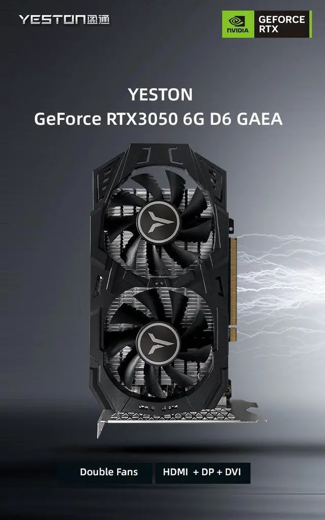 Yeston GeForce RTX 3050 6GB GDDR6 Graphics cards pci express 3.0 video ...