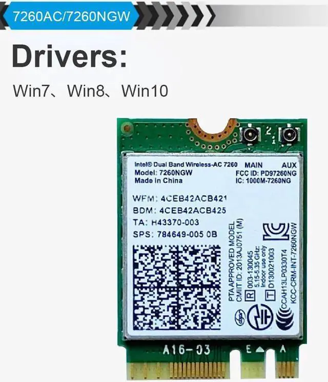 Wireless Network Card Bluetooth-compatible NGFF M2 WiFi Card Dual Band ...