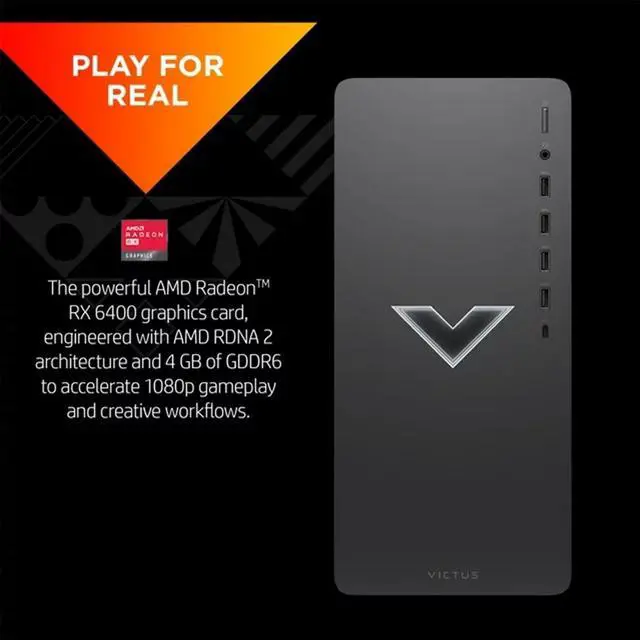 HP Victus Gaming Tower Desktop, AMD Ryzen 5 5600G Processo, AMD Radeon ...