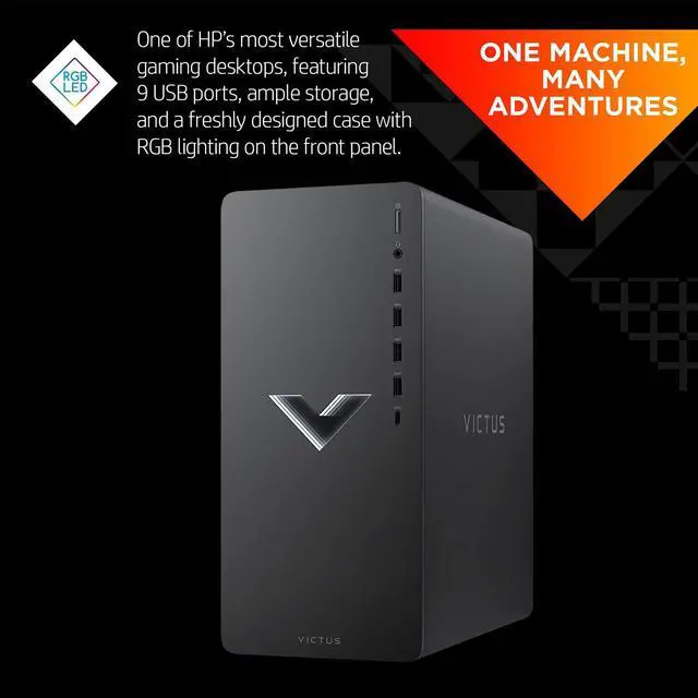 HP Victus Gaming Tower Desktop, AMD Ryzen 5 5600G Processo, AMD Radeon ...