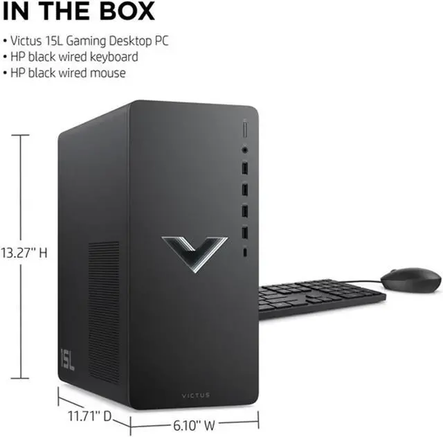 HP Victus Gaming Tower Desktop, AMD Ryzen 5 5600G Processo, AMD Radeon ...