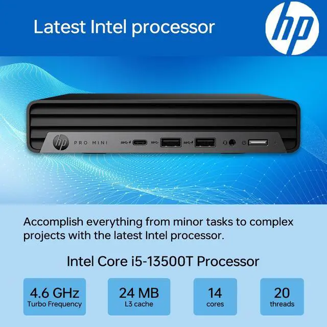 HP ProDesk 400 G9 Mini Business Desktop, 13th Gen Intel i5-13500T ...