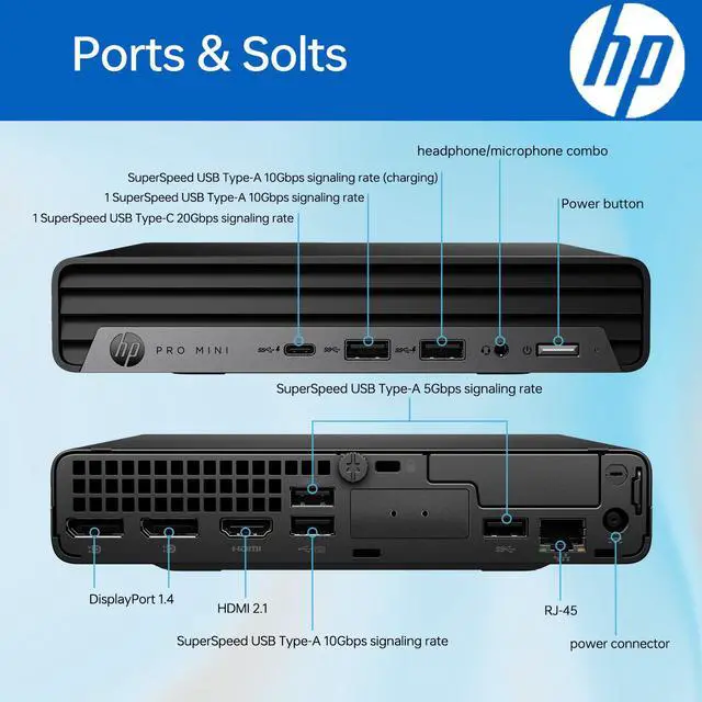 HP ProDesk 400 G9 Mini Business Desktop, 13th Gen Intel i5-13500T ...
