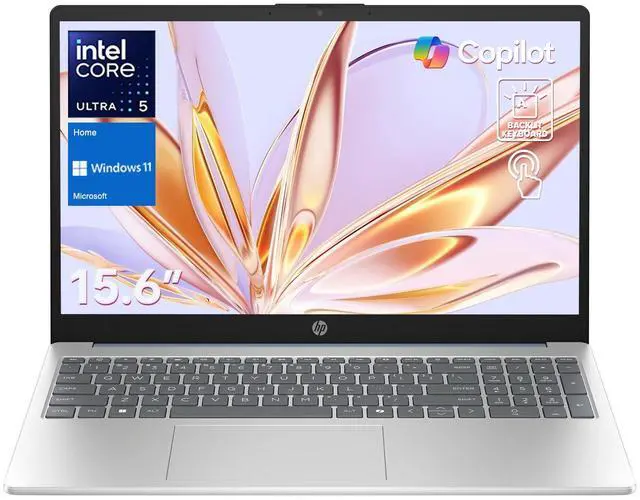 HP Essential 15.6" FHD Touchscreen Laptop, Intel Core Ultra 5 225U ...