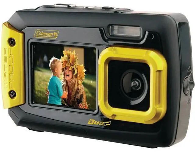 Coleman 2V9WP-Y 20.0-Megapixel Duo2 Dual-Screen Waterproof Digital ...