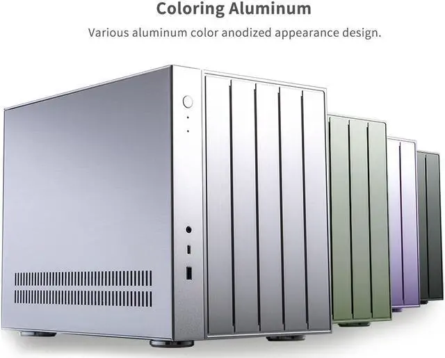 ABEE AS Enclosure W1 SILVER Micro ATX Aluminum Computer Case w ...