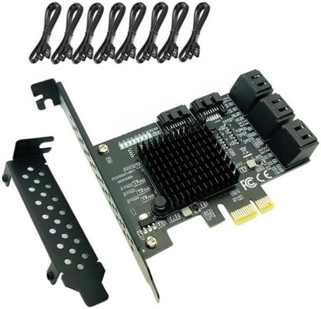 8-Port SATA3.0 Expansion Card PCIE Control Card PCIe SATA III 6Gbps PCI ...