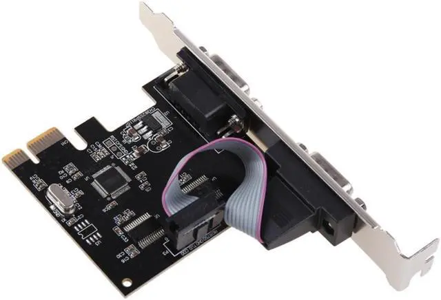 PCIe Dual Serial Expansion Card Chip AX99100 2 Port Industrial DB9 COM RS232 Converter Adapter ...