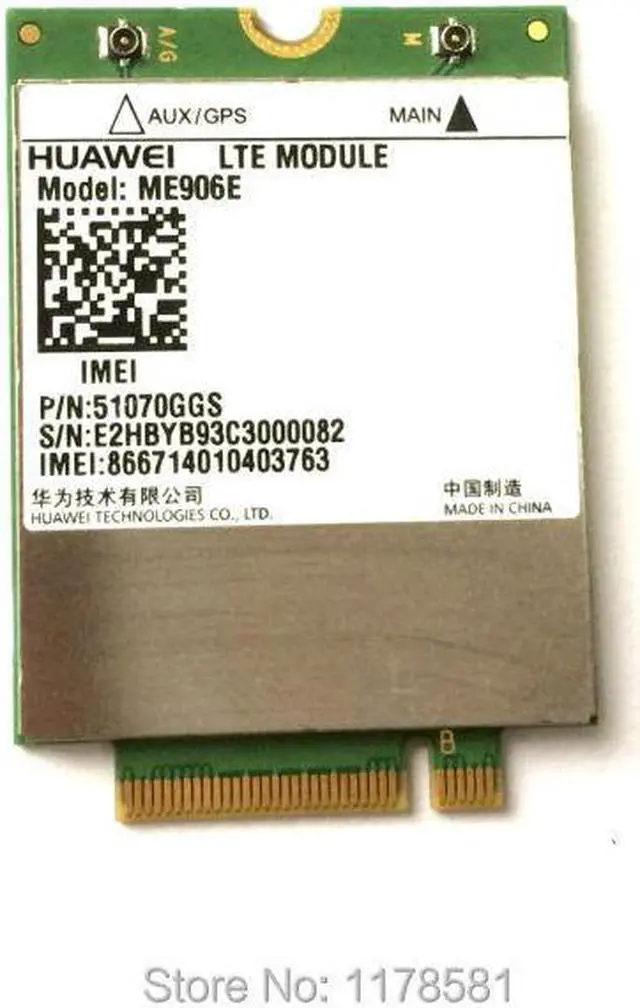 Unlocked ME906E + 2PCS IPX4 NGFF M.2 Antenna 100% FDD LTE 4G WCDMA GSM ...