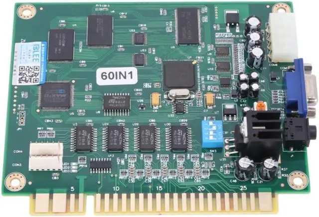 60 In 1 Classical Game Pcb Board For Jamma Arcade Game Machine Vertical Video Cga Vga Output ...