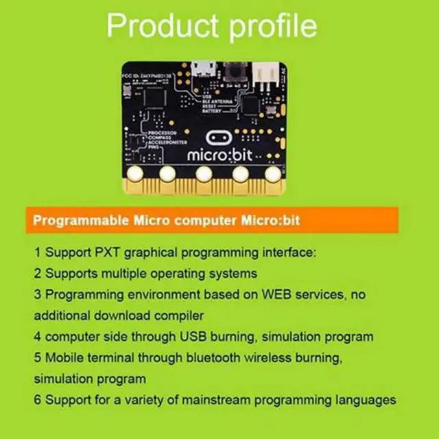 BBC Micro:Bit Starter Kit With Microbit Case+IO BIT V1.0 Expansion Board Programmable Learning ...