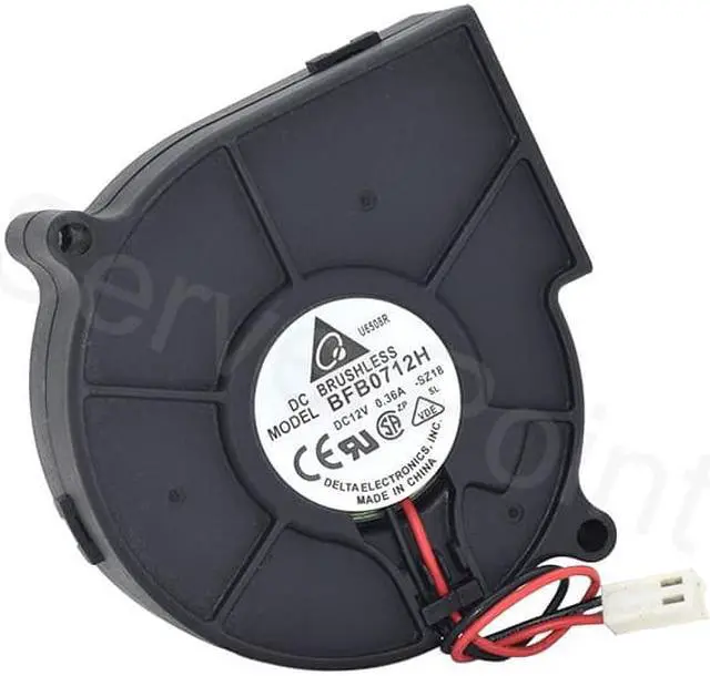 For DELTA BFB0712H DC12V 0.36A 7530 Cooler Two Wires For DC BRUSHLESS ...