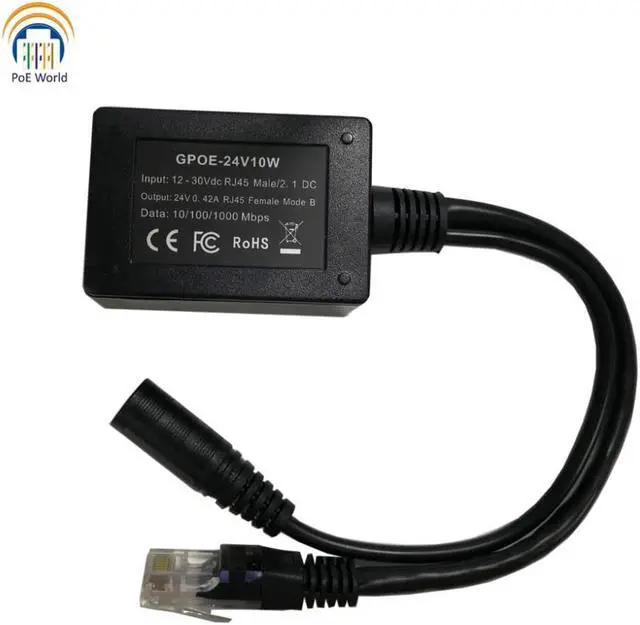 12V to 24V Gigabit POE 24Volt injector PoE for Mikrotik/UBNT product ...