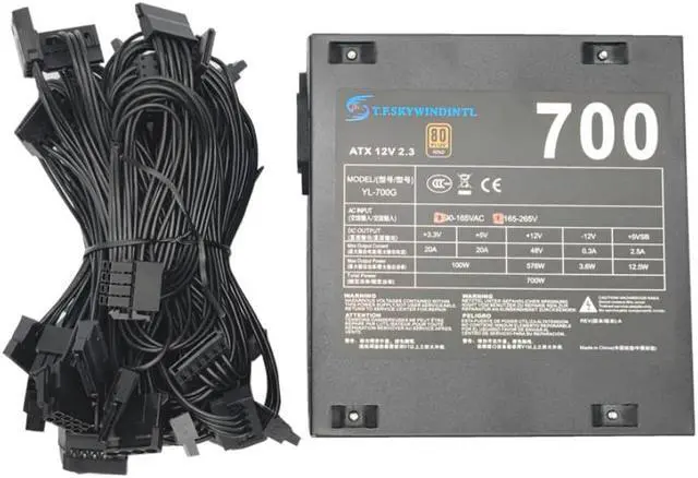 ATX 700W 750W 800W chia IPFS Power Supply 25 hard disk SATA interfaces ...