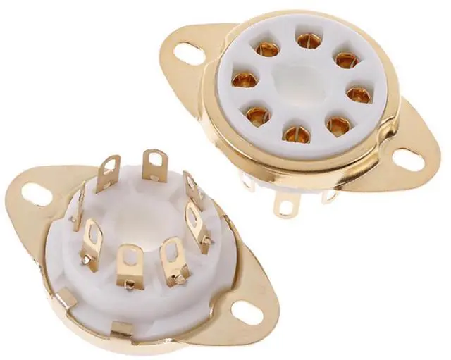 4pcs Ceramic 8pin Octal Tube Socket Valve Tube Base For EL34 KT88 6550 ...
