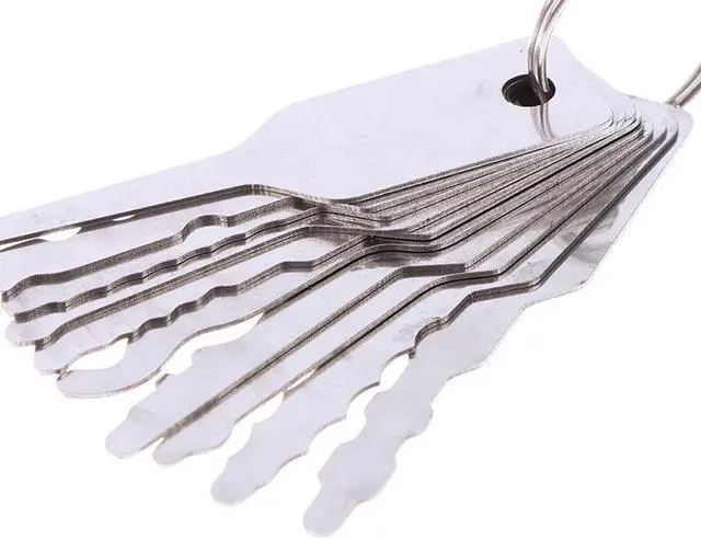 Tool 10pcs/est Stainless Jiggler Keys Dual Sided Car Unlocking Lock ...