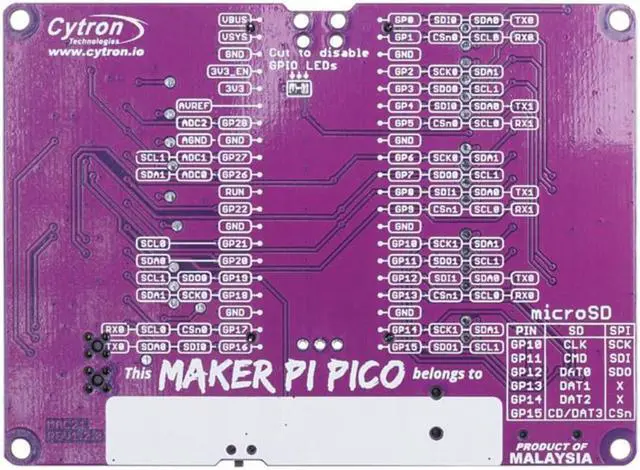 Maker Pi Pico Base for Raspberry Pi Pico Programmed with CircuitPython ...