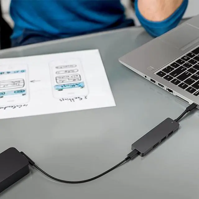 HP Elite USB-C Hub with USB-C Port and USB-A HDMI Port for Charging ...