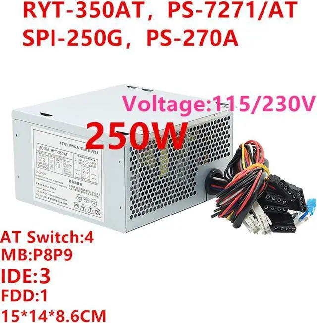 PSU For Roeyuta EVOC AT PS2 P8 P9 250W Switching Power Supply RYT-350AT ...