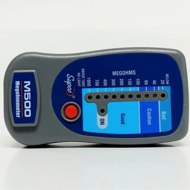 SUPCO M500 Megohmmeter, 500V DC, LED Digital Display, 20 megaohm to 1 ...
