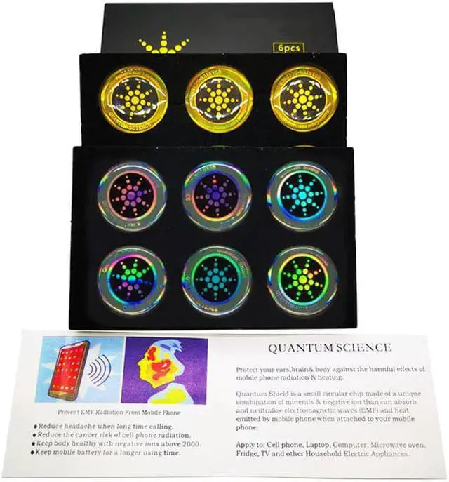 12Pcs Round Quantum Shield Sticker Anti Radiation Protection Mobile ...