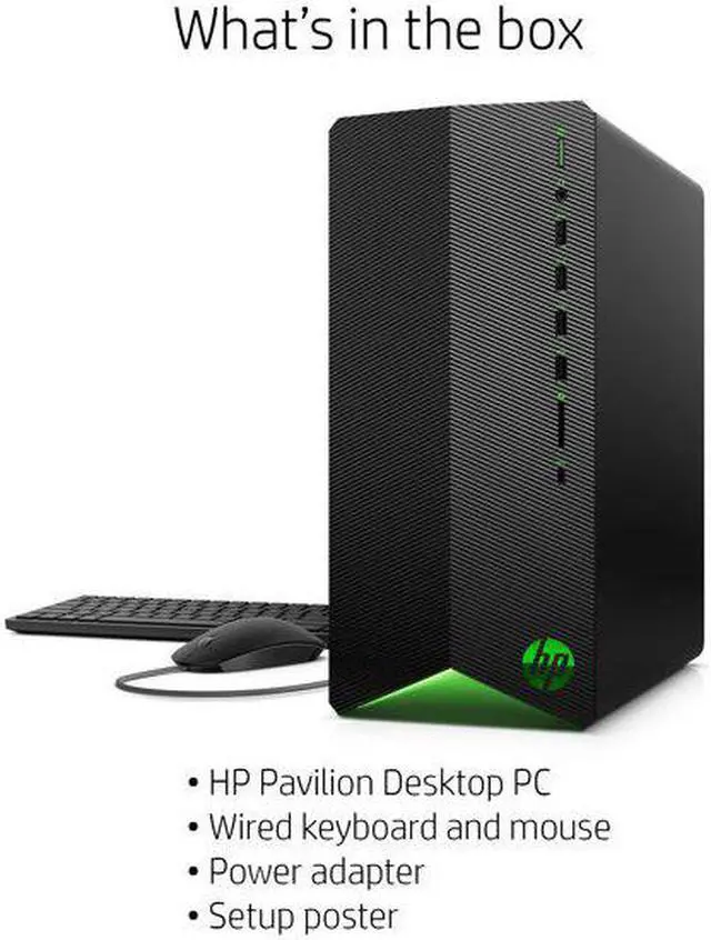 New HP Gaming R5 RX 5500 Gaming Desktop AMD Ryzen 5-5600G AMD Radeon RX ...