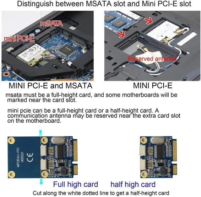 Mini PCI-E to Dual 5 Pin 2 Prots USB Adapter,Mini PCI Express to 5 Pin ...