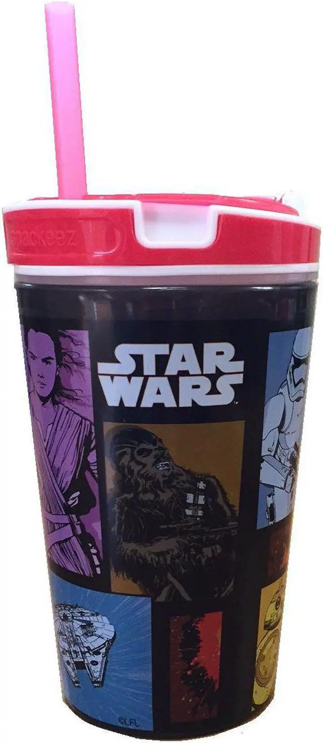 Snackeez Jr. 2-in-1 Snack & Drink Cup - (Black with Red Rim) - Newegg.com