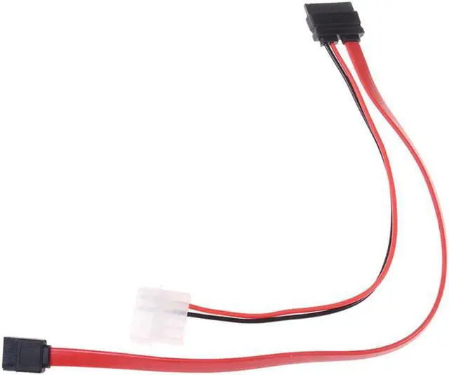 7 + 6 Pin Slimline SATA Cable for Slim Laptop SATA DVD CD-RW Drive ...