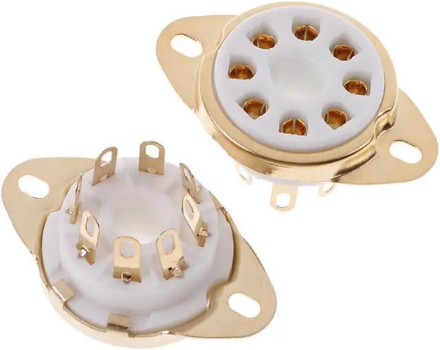 4pcs Ceramic 8pin Octal Tube Socket Valve Tube Base For EL34 KT88 6550 ...