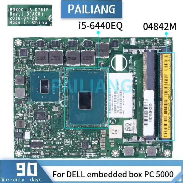 For DELL Embedded box PC 5000 I5-6440EQ Laptop Motherboadrd CN-04842M ...