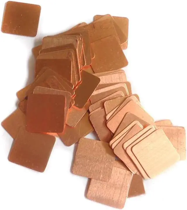 20pcs 15*15*0.3mm Copper Cooler Heat Sink,Thermal Cooling Shim ,Copper ...