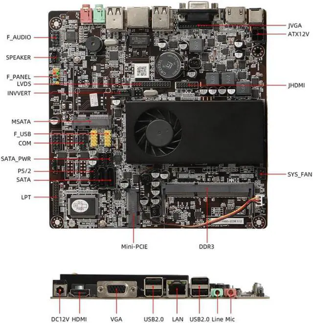 Motherboard for Core I5-3317U Computer Motherboard Embedded Ddr3 ...